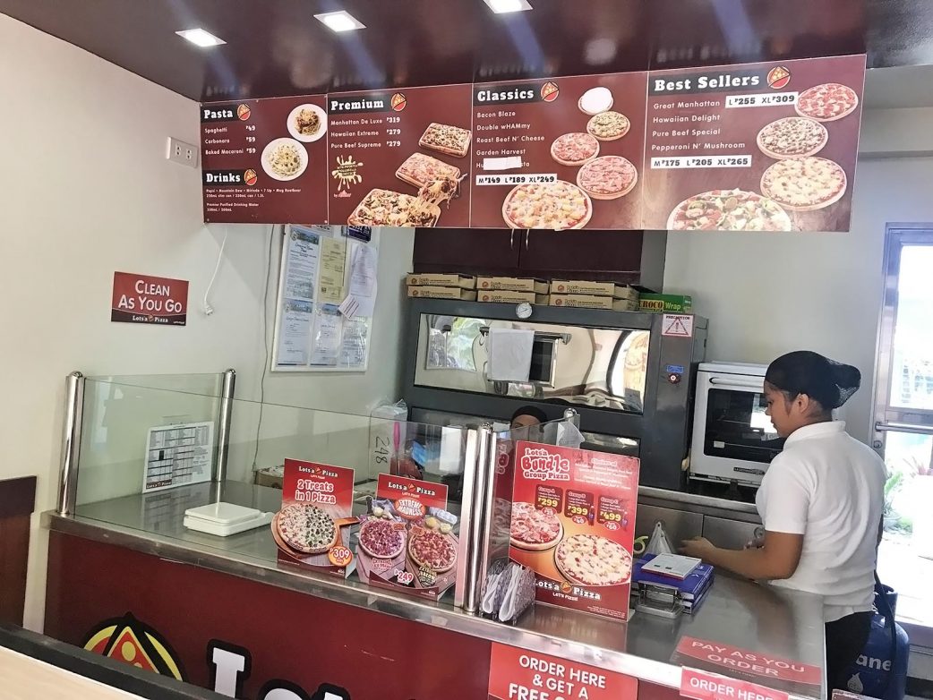 LOTS'A PIZZA in Lian: Restaurant Menu - Batangas Beaches and Resorts